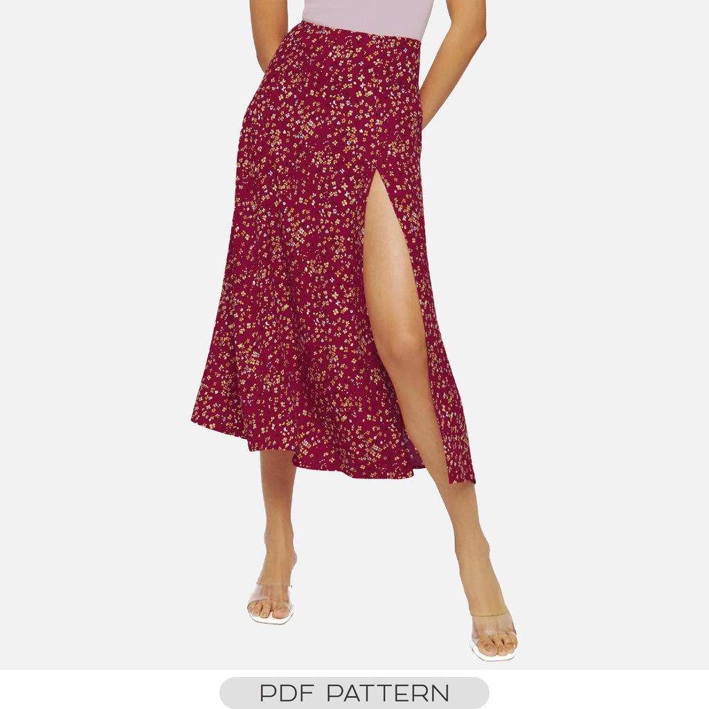 SLIT MIDI SKIRT PATTERN – Shakti Patterns