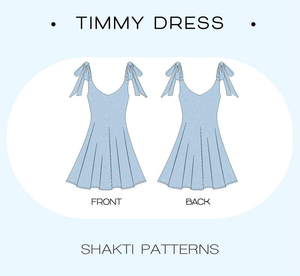 TIMMY Mini Dress Sewing Pattern, 8 Sizes XS-4XL, Instant Download ...