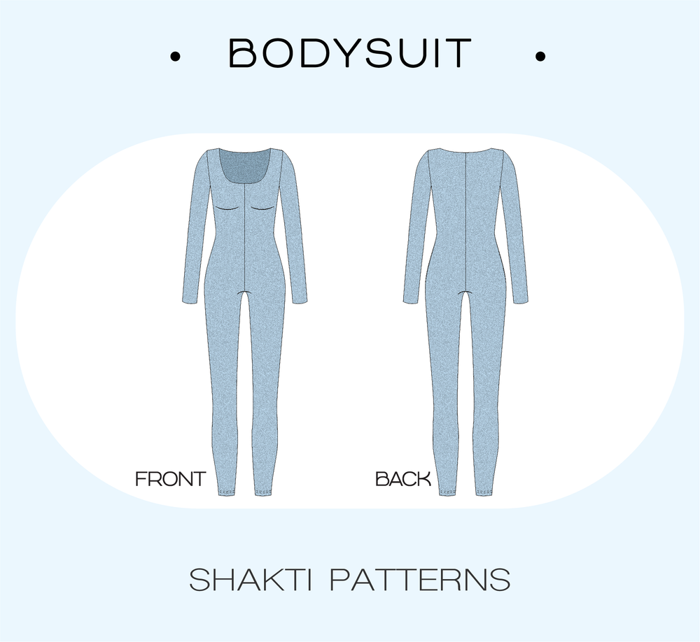 BODYSUIT Sewing Pattern, 8 sizes XS - 4XL, Instant Download – Shakti ...
