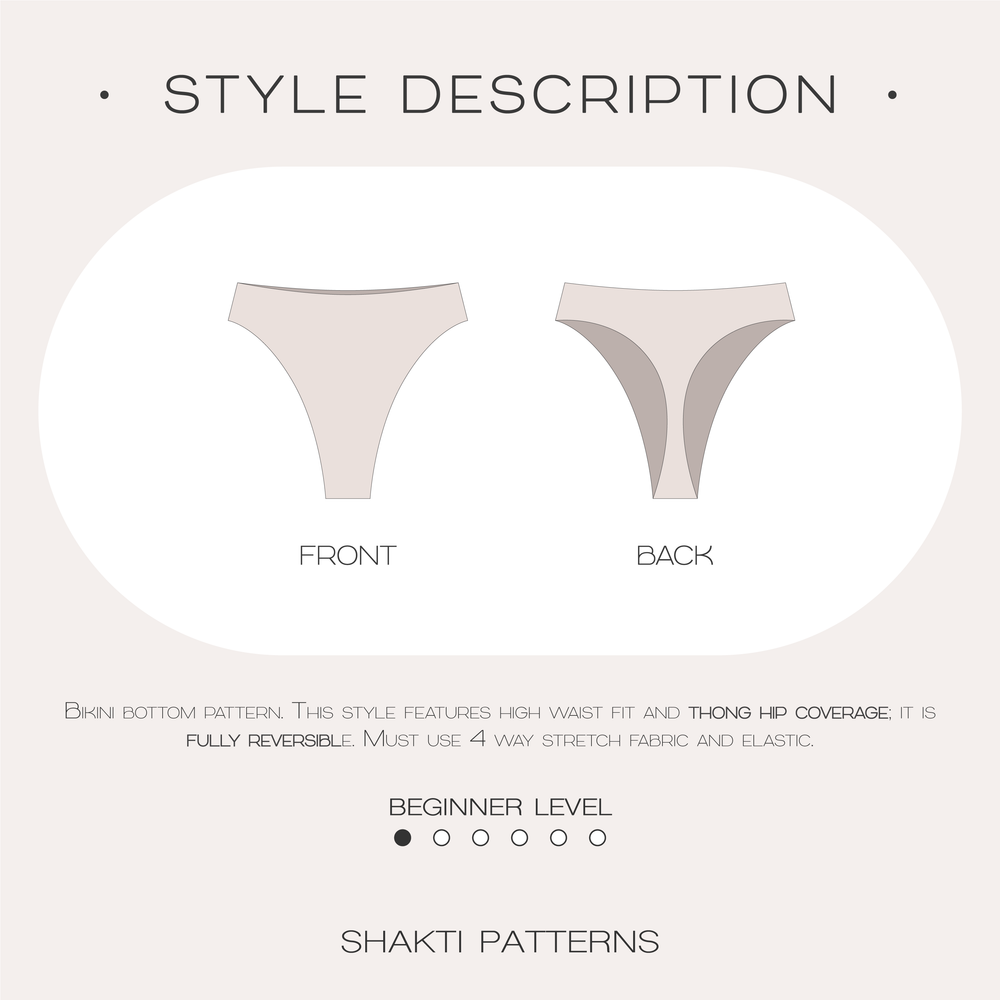 THONG BIKINI SEWING PATTERN – Shakti Patterns